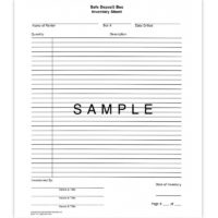 F12 Safe Deposit Box Inventory Sheet - AdvanceTec