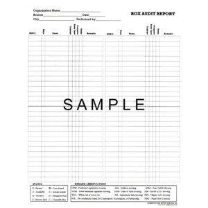 F12 Safe Deposit Box Inventory Sheet - AdvanceTec